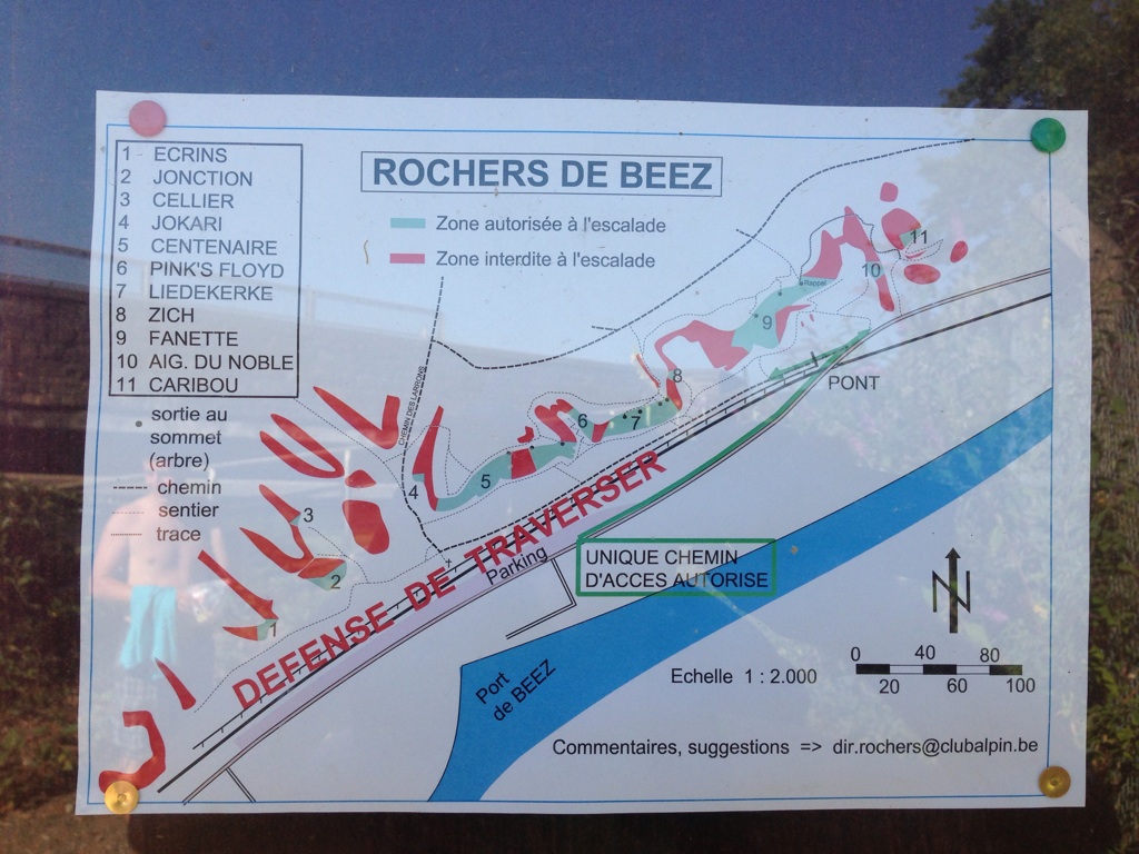 Site d'escalade Beez - info, topo, localisation...