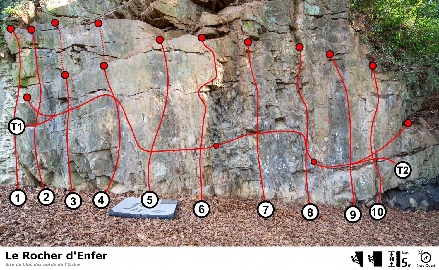 Site d'escalade Le Rocher d'Enfer - info, topo, localisation...
